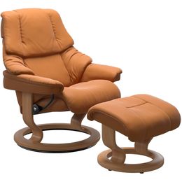 Relaxsessel stressless, B:79cm H:98cm T:75cm, braun, Wohnzimmer, Sessel, "Reno", mit Hocker, mit Classic Base, Größe S, M & L, Gestell Eiche