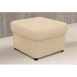 Hocker DOMO collection, B:57cm H:41cm T:57cm, beige, Luxus-Microfaser (100% Polyester);Struktur ( 90% Polyester, 10% Polyacryl);Microfaser PRIMABELLE