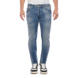 Herren Slim-fit-Jeans "JEAN HOMME GARDE", blau, Gr. 31, Le Temps Des Cerises, 100% Baumwolle, Jeans, mit modischer Waschung