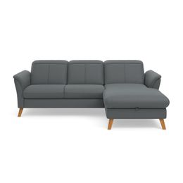 Sit & More Ecksofa SIT & MORE, B:245cm H:91cm T:178cm, grau, 100% Polyester, Wohnzimmer, Sofas, "Romero L-Form", wahlweise mit oder ohne Relax-Funktion,