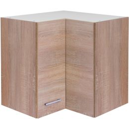 Eckh&auml;ngeschrank Flex-Well, B:60cm H:55cm T:32cm, braun, Spanplatte, K&uuml;che, Schr&auml;nke, "Samoa", (B x H x T) 60 x 54,8 x 32 cm