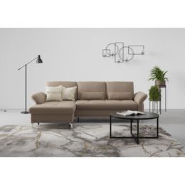 Ecksofa Inosign, B:275cm H:89cm T:175cm, grau, 98%Polyester, 2%Polyamid, Wohnzimmer, Sofas, "Palm Beach L-Form", Federkern, mit
