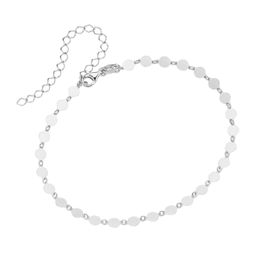 Smart Jewel Damen Fußkette "runde Plättchen, Silber 925", 28cm, Silber 925 (Sterlingsilber), silber, Silber 925 (Sterlingsilber), Fußketten