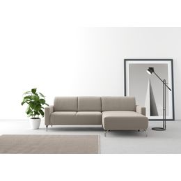 Sit & More Ecksofa SIT & MORE, B:251cm H:84cm T:163cm, braun, Wohnzimmer, Sofas, "Bailando L-Form", wahlweise mit Kopfteilverstellung und Vorziehsitz, motorisch