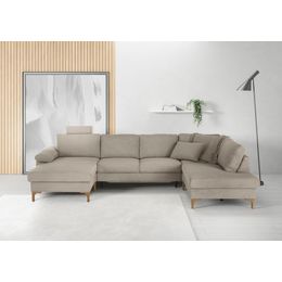 Wohnlandschaft 3C CANDY, B:339cm H:86cm T:220cm, gelb, 95% Polyester, 5% Nylon, Sofas, "Lecce, wahlweise PUR-Schaumstoff oder Tonnentaschenfederkern