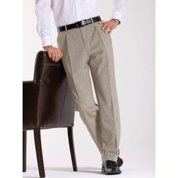 CLASSIC Herren Relaxhose, beige, Gr. 26, unifarben, 54% Polyester, 44% Schurwolle, 2% Elasthan, Hosen