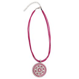 Damen Kette mit Anhänger "Marle", pink, Basic, Collezione Alessandro, Metall, Halsketten, mit außergewöhnlichem Anhänger