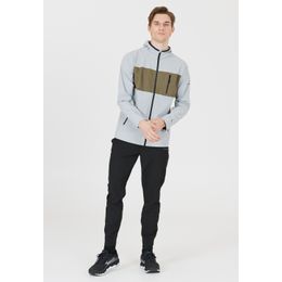 Endurance Herren Laufjacke "Tellent", grau, Gr. L, mehrfarbig, 88% Nylon, 12% Elasthan, Jacken, mit wasserabweisendem Rei&szlig;verschluss