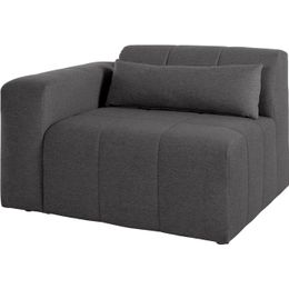 Sofaelement, B:116cm H:74cm T:90cm, schwarz, LeGer Home by Lena Gercke, 88% Polyester, 9% Rayon, 3% Nylon, Polsterelemente, "Maileen", Modul Sessel