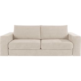 4-Sitzer, B:252cm H:96cm T:107cm, beige, LOOKS by Wolfgang Joop, Sofas, "Looksv", Verwandlungssofa: aus Sofa wird Sofa mit 2 Hockern