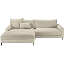 Ecksofa Inosign, B:272cm H:84cm T:190cm, beige, 96% Polyester, 4% Polyacry, Wohnzimmer, Sofas, "Downtown, B/T/H: 272/190/84 cm L-Form", weicher
