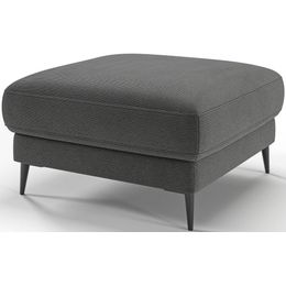 Polsterhocker Inosign, B:80cm H:44cm T:80cm, grau, 95% Polyester, 5% Nylon, Hocker, "Downtown", passend zur Serie, auch in Cord