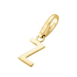 Damen Charm Buchstabe "Buchstabe Z, Silber 925", gold, Giorgio Martello MILANO, Silber 925 (Sterlingsilber), Charms