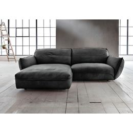 Ecksofa BETYPE, B:260cm H:85cm T:180cm, schwarz, AnilinLEDER Pallino gewachst (echtes Rindsleder) Das von s&uuml;damerikanischen Rindern stammende