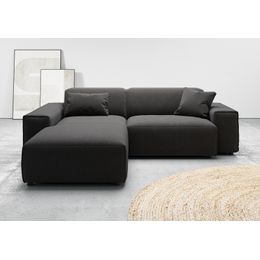 Ecksofa Andas, B:234cm H:71cm T:191cm, grau, 100% Polyester, Wohnzimmer, Sofas, "Glimminge L-Form auch in Breitcord, Feincord + Easy care-Bezug",