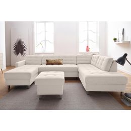Sit & More Wohnlandschaft SIT & MORE, B:294cm H:80cm T:196cm, beige, Luxus-Microfaser ALTARA NUBUCK (100% Polyester) / Struktur fein (100%