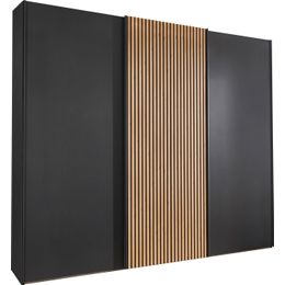 Drehtürenschrank Wiemann, B:246,3cm H:217cm T:67cm, grau, Holzwerkstoff, Schränke, "Denver", hochwertige Beschläge