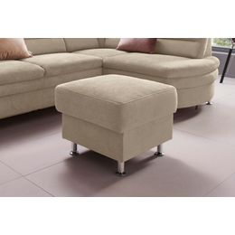 Hocker Places of Style, B:58cm H:47cm T:58cm, beige, Struktur impr&auml;gniert (100% Polyester);Luxus-Microfaser ALTARA NUBUCK (100% Polyester);Struktur