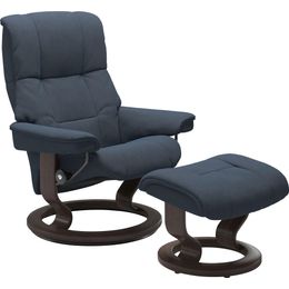 Relaxsessel stressless, B:79cm H:101cm T:73cm, blau, Leder BATICK: BATICK ist ein leicht korrigiertes, durchgefärbtes und genarbtes Möbelleder, bei