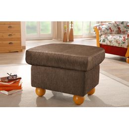 Hocker Home Affaire, B:62cm H:45cm T:50cm, braun, Chenille (70% Polyacryl, 30% Polyester);Chenille (70% Polyacryl, 30% Polyester) auf Korpus und
