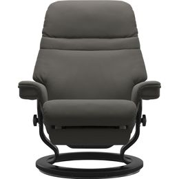 Relaxsessel stressless, B:88cm H:103cm T:78cm, grau, Leder BATICK: BATICK ist ein leicht korrigiertes, durchgefärbtes und genarbtes Möbelleder, bei