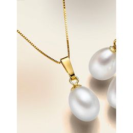 Lady Damen Kette mit Anhänger, 1,0, Gold Metall Perlen, gold, Gold, Metall, Perlen, Halsketten