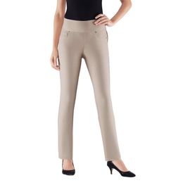Casual Looks Damen 5-Pocket-Hose, grau, Gr. 19, unifarben, 72% Viskose, 25% Polyamid, 3% Elasthan, Hosen