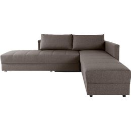Ecksofa, B:287cm T:229cm, grau, LOOKS by Wolfgang Joop, Struktur (100% Polyester);Feinstruktur (100% Polyester), Wohnzimmer, Sofas, "LooksIII