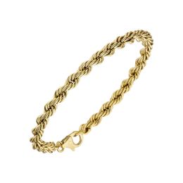 Jobo Damen Goldarmband, 19cm, Gelbgold 585, gelb, Gelbgold 585, Armb&auml;nder, Kordelarmband 585 Gold 19 cm