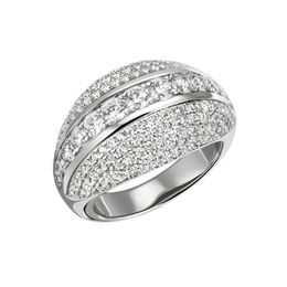 Firetti Damen Fingerring "Schmuck Geschenk Silber 925 Silberring glitzernd", 58, Silber 925 (Sterlingsilber), 4,1mm, silber, Silber 925