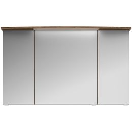 Badezimmerspiegelschrank SAPHIR, B:122cm H:71,9cm T:26,5cm, braun, Spanplatte, Schränke, "Serie 4010 Badezimmer-Spiegelschrank inkl. LED-Beleuchtung