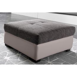 Hocker COTTA, B:100cm H:46cm T:70cm, beige, Edles Flachgewebe ( 100% Polyester ) / Feine Struktur ( 100% Polyester );Kunstleder SOFTLUX /