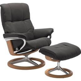 Relaxsessel stressless, B:79cm H:102cm T:73cm, grau, Leder BATICK: BATICK ist ein leicht korrigiertes, durchgefärbtes und genarbtes Möbelleder, bei