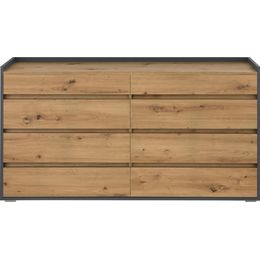 Kommode Inosign, B:142cm H:80cm T:35cm, grau, Spanplatte, Sideboards, "Kosmo", 8 Schubladen mit Vollauszug