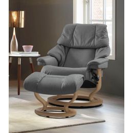 Relaxsessel stressless, B:79cm H:98cm T:75cm, grau, Leder BATICK: BATICK ist ein leicht korrigiertes, durchgefärbtes und genarbtes Möbelleder, bei