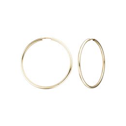 Jobo Damen Paar Creolen, 39,1mm, Gelbgold 333, gold, Gelbgold 333, Ohrringe, 333 Gold 39 mm