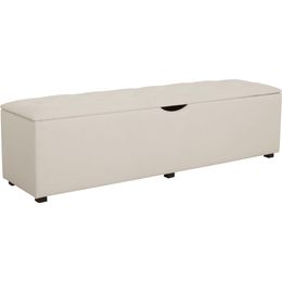 Hockerbank Places of Style, B:120cm H:42cm T:40cm, beige, Struktur fein (100% Polyester) für Bett Classico, Piazza, Premium und Vega;Struktur (100%