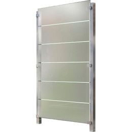 STAKET PRO Zaun, Pfosten: 2 Stk., silber, Zaunelemente, Glaszaun, Gesamtl&auml;nge: 1,21 m, 2 Pfosten