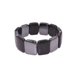Firetti Damen Armband "Schmuck Geschenk Armschmuck Armkette Farbstein Hämatit Onyx", 20cm, Silikon Stein, schwarz, Silikon, Stein, Armbänder, Made in