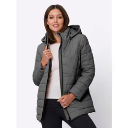 Classic Basics Damen Steppjacke, grau, Gr. 50, 100% Polyester, Futter und Wattierung:100% Polyester, Jacken