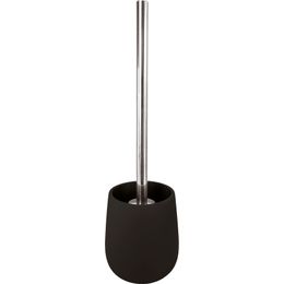 WC-Garnitur Kleine Wolke, B:11cm H:38cm L:11cm, schwarz, Polyresin (Kunststein), Reinigungsb&uuml;rsten, "Drip", WC-B&uuml;rstenhalter inkl. WC-B&uuml;rste+Stiel