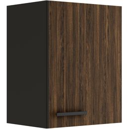 Hängeschrank Optifit, B:45cm H:57,6cm T:34,6cm, schwarz, Spanplatte, Küche, Schränke, "Palma", Breite 45 cm, 1 Tür, 1 Einlegeboden