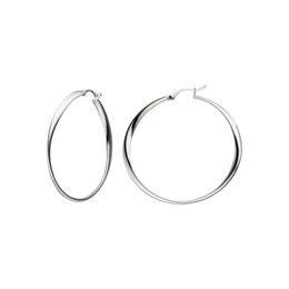 Jobo Damen Paar Creolen, 44,4mm, Silber 925 (Sterlingsilber), silber, Silber 925 (Sterlingsilber), Ohrringe, 925 Silber
