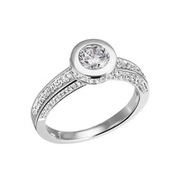 Firetti Damen Fingerring "Schmuck Geschenk Silber 925 Silberring Fancy", 52, Silber 925 (Sterlingsilber), 3,1mm, silber, Silber 925 (Sterlingsilber),