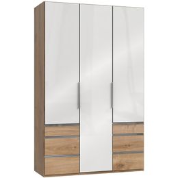 Kleiderschrank wimex, B:150cm H:236cm T:58cm, braun, Schlafzimmer, Schränke, "Level by fresh to go", mit vollflächigen Glastüren