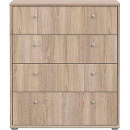 Kommode FORTE, B:73,7cm H:85,5cm T:34,8cm, braun, Dekorfolie, FSC-zertifizierter Holzwerkstoff, Flur, Sideboards, "Tempra", Breite 73,7 cm
