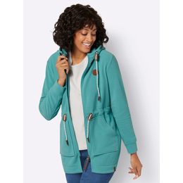 Casual Looks Damen Fleecejacke, blau, Gr. 36, unifarben, 100% Polyester, Jacken