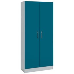 Wiho-K&uuml;chen Mehrzweckschrank WIHO K&Uuml;CHEN, B:80cm H:180cm T:35cm, blau, K&uuml;che, Schr&auml;nke, "Kiel", Typ 3
