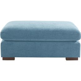 Polsterhocker Home Affaire, B:120cm H:53cm T:84cm, blau, 100% Polyester, Hocker, "Fresh Pond", weich gepolstert, passend zur Serie "Fresh Pond", in