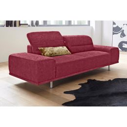 Sit & More 3-Sitzer SIT & MORE, B:212cm H:93cm T:130cm, rot, Luxus-Microfaser (100% Polyester);Struktur (100% Polyester);Luxus-Microfaser ALTARA NUBUCK (100%
